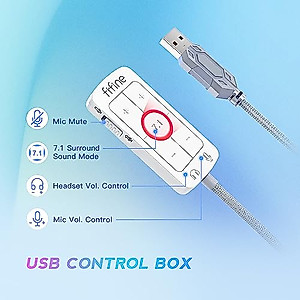 FIFINE USB PC Headset and Audio Mixer,Streaming Over-Ear Wired Headphones with 3.5mm Audio Jack,Detachable Microphone,Gaming Mixer with Slider Fader,XLR Microphone Interface,for Podcast(H9W+SC3W)
