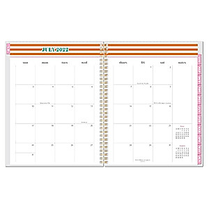 Office Depot® Brand Fashion Weekly/Monthly Academic Planner, 8-1/2" x 11", Bold Joy, July 2022 to June 2023, ODD-0606