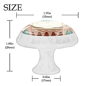 Train STATTON Knobs for Kitchen Cabinets 1.18'' Drawer Pulls Handles with Screws Crystal Glass Drawer Cabinet Pull Knob Handle Kitchen Door Wardrobe Hardware 4 Pack