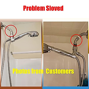 Urtop 45 Degree Elbow Adapter for Shower Head 45°Angle Male to Female Shower Head Extender Connector Coupler