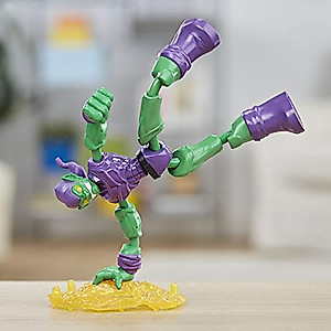 Spider-Man Marvel Bend and Flex Green Goblin Action Figure Toy, 6-Inch Flexible Figure, Includes Blast Accessories, for Kids Ages 4 and Up