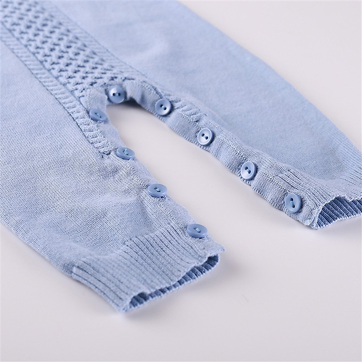 Auro Mesa Baby & Little Boy Girl Peter Pan Collar Knit Sweater Romper Outfit Clothes Twin Baby Clothing Jumpsuit Boutique 0-18M