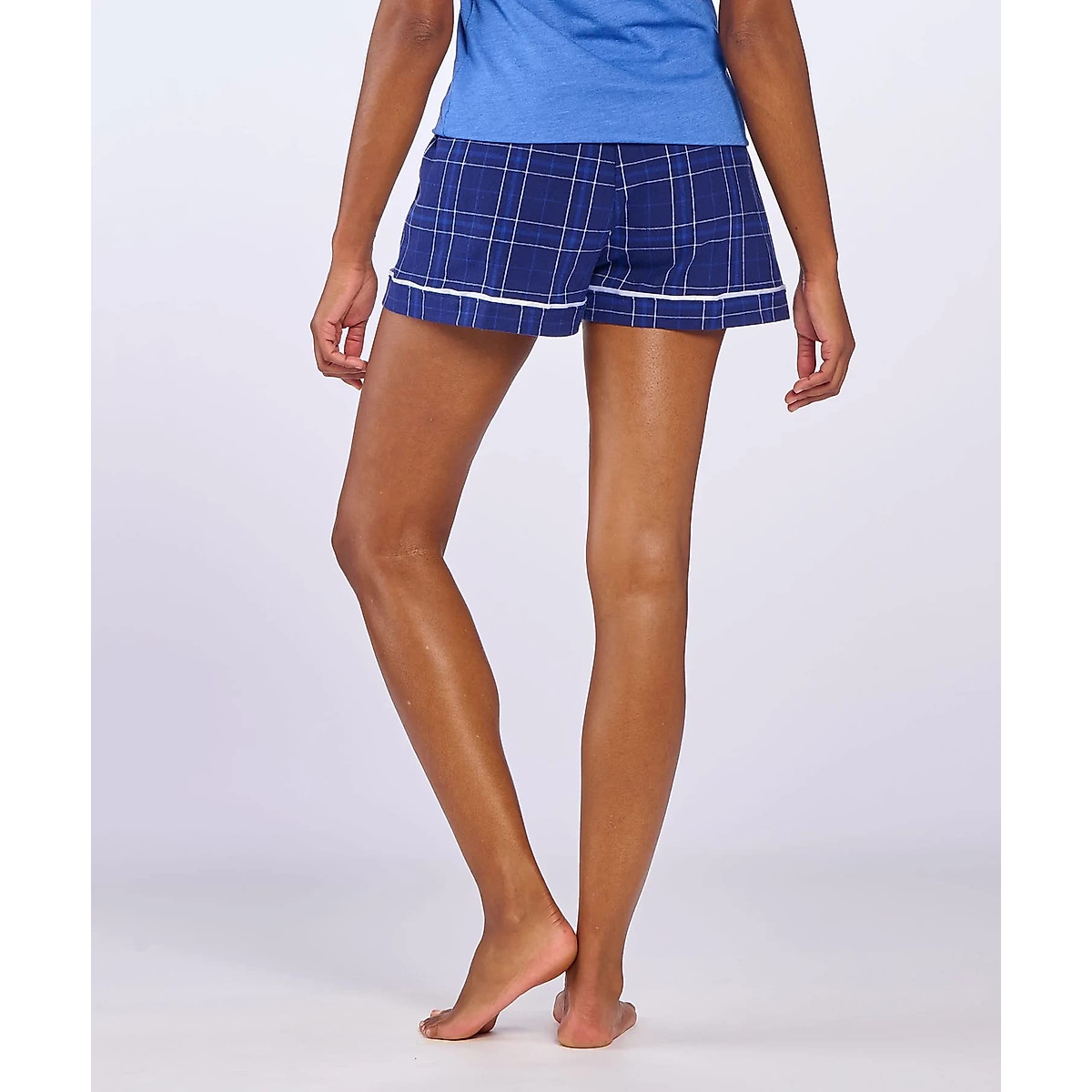 Kappa Kappa Gamma Sorority Flannel Boxers - Kappa Boxer Shorts - KKG Greek Letter Sleepwear Pajama Bottoms (Navy Field Day, Medium)