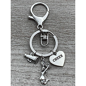 Sportybella Cheer Zipper Pull Keychain- Girls Cheerleading Key Chain, Cheerleader Charm Keychain, Cheer Jewelry - Gift For Cheerleaders & Cheer Teams