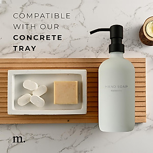 MaisoNovo Soap Dispenser 1-Piece Set | 16.9oz White Bottles with Black Stainless Steel Pump