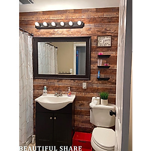 Hopeak Faux Wood Wallpaper, Peel and Stick Self-Adhesive Vinyl Decorative Wallpaper Removable 17.7 x 118 Inches,Brown