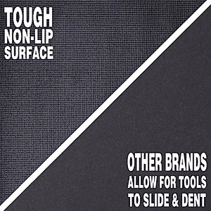 CASOMAN Professional Tool Box Liner, Easy Cut Non-Slip Foam Rubber Toolbox Drawer Liner Mat - Adjustable Thick Cabinet Liners,Black,16 inch (Wide) x 6 feet (Long)