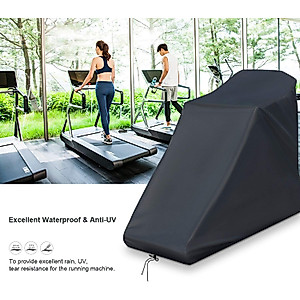POMER Large Treadmill Cover, 78in Dustproof and Waterproof Non-Folding Running Machine Protective Cover for Home Running Equipment Use