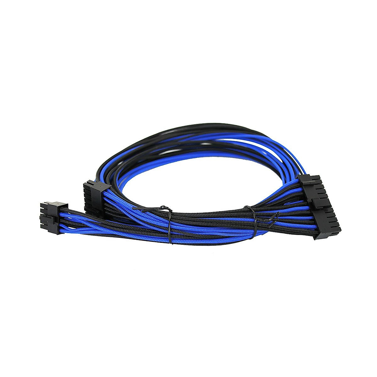 EVGA Black & Light Blue 750-850 G2/G3/G5/G6/G7/GA/G+/GM/P2/P3/P5/P6/P+/T2 Power Supply Cable Set, Individually Sleeved (100-G2-08KL-B9)