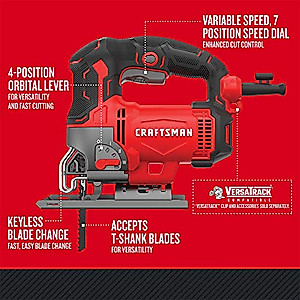 CRAFTSMAN Jig Saw, 6.0-Amp, Corded (CMES612)