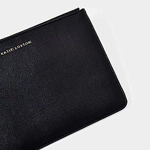 KATIE LOXTON Isla Womens Medium Vegan Leather Clutch Purse Pouch Black