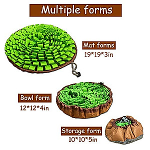 Pet Snuffle Mat for Dogs,Interactive Feed Puzzle for Boredom,Encourages Natural Foraging Skills for Cats Rabbits Dogs Bowl, Dog Treat Dispenser Indoor Outdoor Stress Relief,Travel Portable and Compact