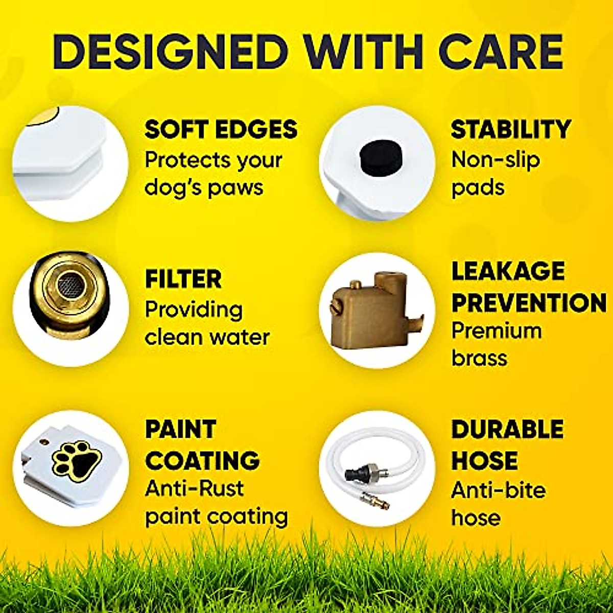 Dog Outdoor Dog Drinking Water Fountain Step On, Easy Paw Activated Drinking Pet Dispenser, Provides Fresh Water, Sturdy, Easy to Use by Trio Gato