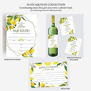 Moonrise Papery Set of 25 Lemon Theme Bridal Shower Invitations with Envelopes — Main Squeeze Bridal Shower Invitations with Envelopes