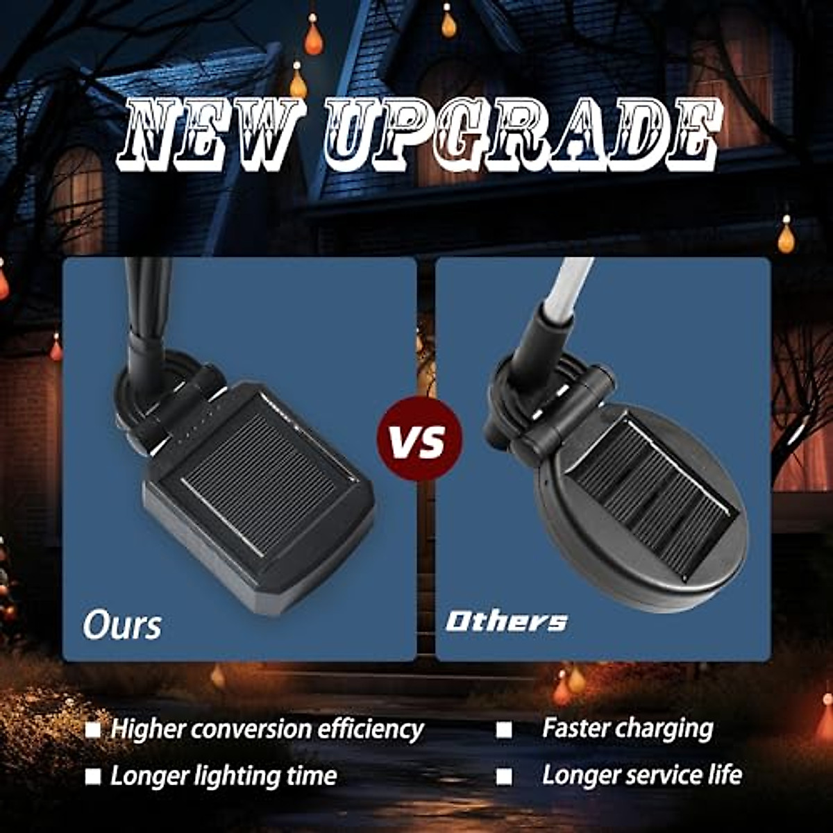 Halloween Decorations Outdoor Solar Scary Eyeball Lights - 2 Pack 12 LED Waterproof Halloween Path Lights, Green Eyeball Swaying Firefly Lights for Yard/Garden/Lawn/Party/Landscape Decoration