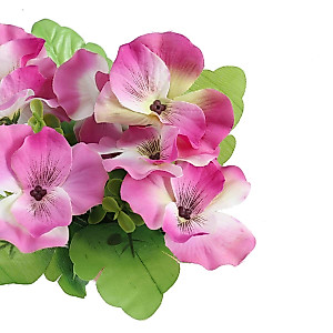 Garneck Faux Plants Artificial Plants Orchid Pots Outdoor Decor Outdoor Plants Flower Pots Potted Flowers Artificial Orchid Potted Plants Office Purple Artificial Flower Mini