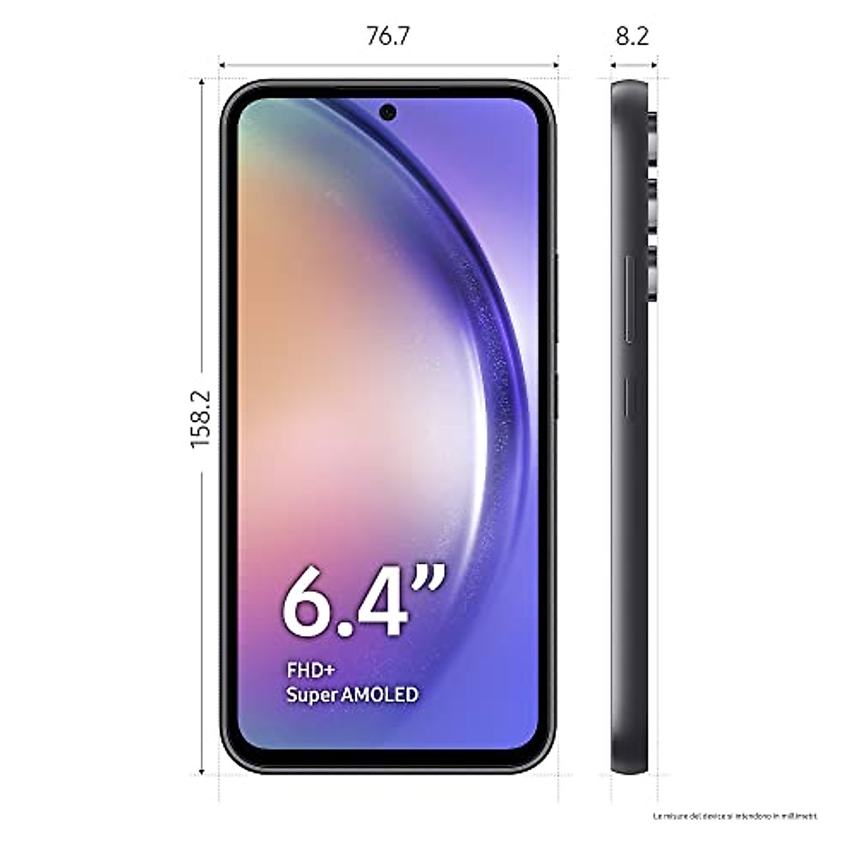SAMSUNG Galaxy A54 5G SM-A546B/DS Dual Hybrid SIM Exyonos 1380 Android Smartphone, 6.4 Inch Dynamic AMOLED Display, 5000 mAh Battery, 256GB/8 GB EU/UK Model International Version (Black)