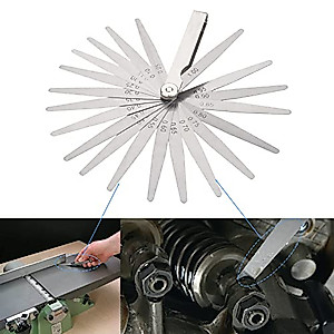 20 Blades Feeler Gauge, Universal Stainless Steel Feeler Gauge, Gap Measuring Tool/Metric Imperial Measure Hand Tool for Repairing, Checking Valves,etc