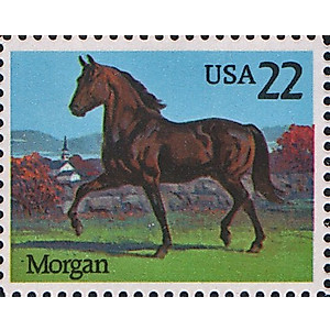USPS Horse Breeds 1985 Full Sheet of 40 x 22 Cent Stamps Scott 2155-58