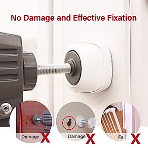 EUDEMON Safety Baby Gate Wall Protector Wall Saver for Pressure Mounted Gate Protect Walls/Baseboard/Stairs/Door Frame/Doorways Work on Pet & Dog Gates Easy to Install (White, 4 Pack)