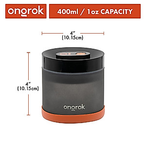 ONGROK Glass Storage Jar (400ml/1oz) with Vacuum Pump Technology, Air Proof Containers to Preserve Smell and Aroma (400ml)