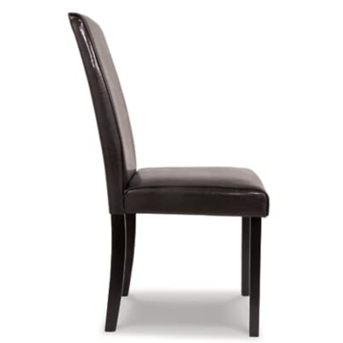Signature Design by Ashley Kimonte Modern Faux Leather Upholstered Armless Dining Chair, 2 Count, Dark Brown