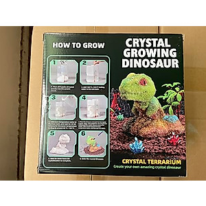 Dinosaur Crystal Growing Kit - STEM Science Experiment for Kids Ages 8-12, Grow Your Own Crystal Terrarium, DIY Gift for Christmas or Birthdays