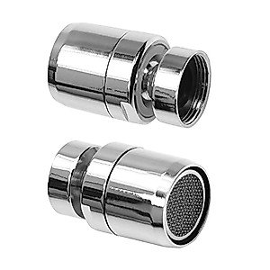 Juvielich 2PCS Swivel Sink Faucet Aerator 18mm Female Diameter Faucet Flow Restrictor Replacement Parts Adjustable Degrees Insert Sink Aerator for Bathroom Kitchen