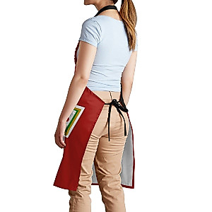 BAIFUMEN Catch Up With Jesus Christian Adjustable Bib Apron Waterdrop Resistant with Pockets Cooking Kitchen Aprons for Women Men Chef (33 x 28 Inches)