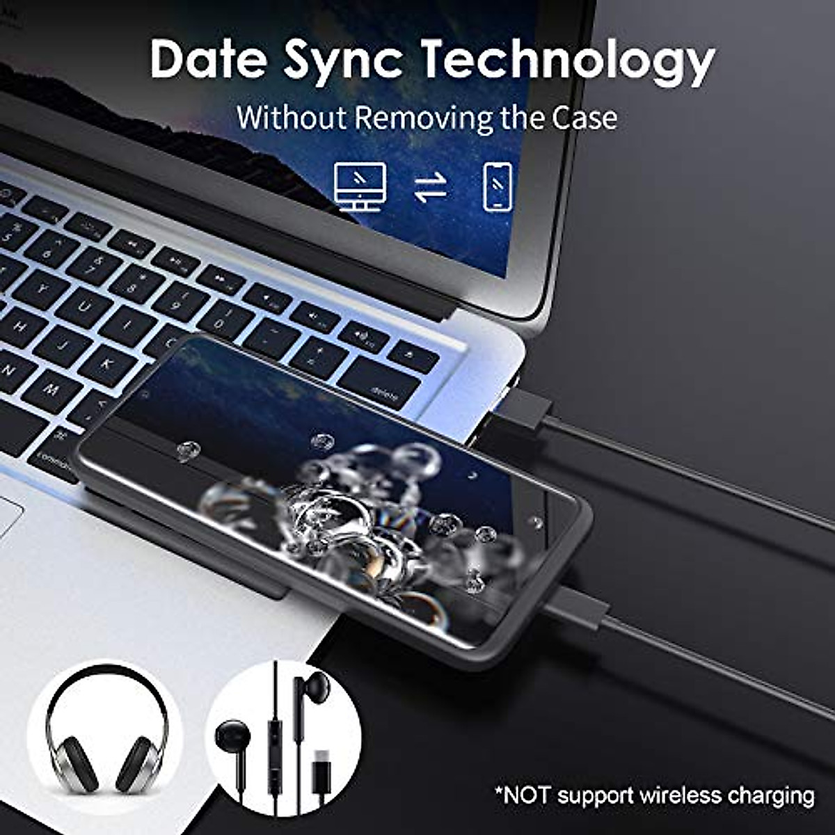 Battery Case for Galaxy S20 Ultra 8500mAh, Portable Charging Case Protective Rechargeable Extended Battery Pack for Samsung Galaxy S20U 5G (6.9 inch) Charger Case -Black