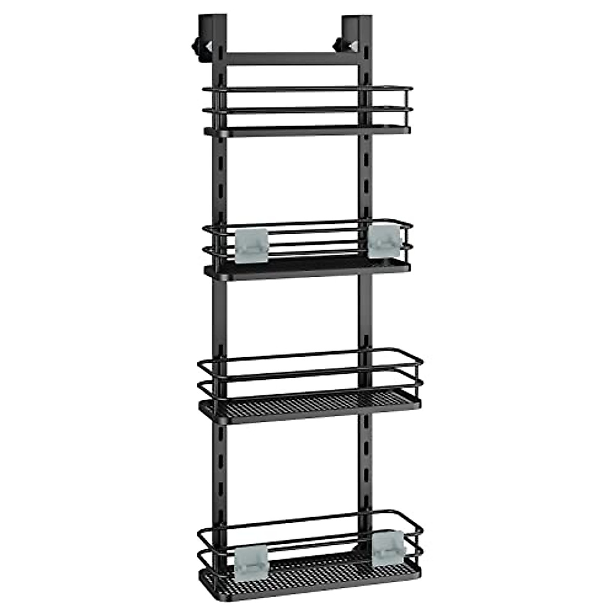 ODesign Shower Caddy Hanging Over the Door Bathroom Kitchen Shelves Organizer Basket Rustproof - Black