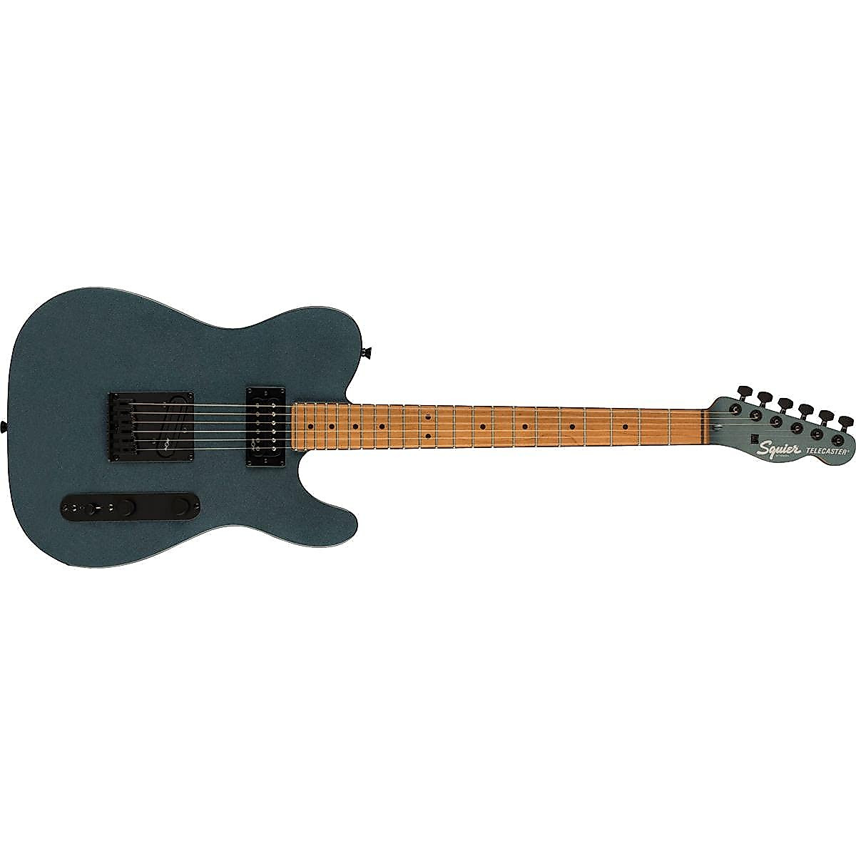 Squier Contemporary RH Telecaster Electric Guitar, with 2-Year Warranty, Gunmetal Metallic, Roasted Maple Fingerboard, None Pickguard