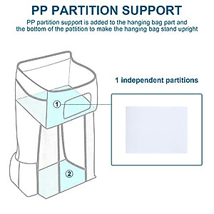 Accmor Hanging Baby Diaper Caddy Organizer, Diaper Stacker, Baby Crib Hanging Classified Storage Bag Organizer for Changing Table, Crib, Playard or Wall & Nursery Organization, White