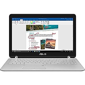 ASUS 15.6" Q504UA-BI5T26 2-in-1 Touchscreen FHD 1080p Laptop PC, 7th Intel Core i5-7200u, 12GB DDR4 SDRAM, 1TB HDD, Built-in fingerprint reader, Windows Ink Capable Display, Backlit Keyboard, Windows