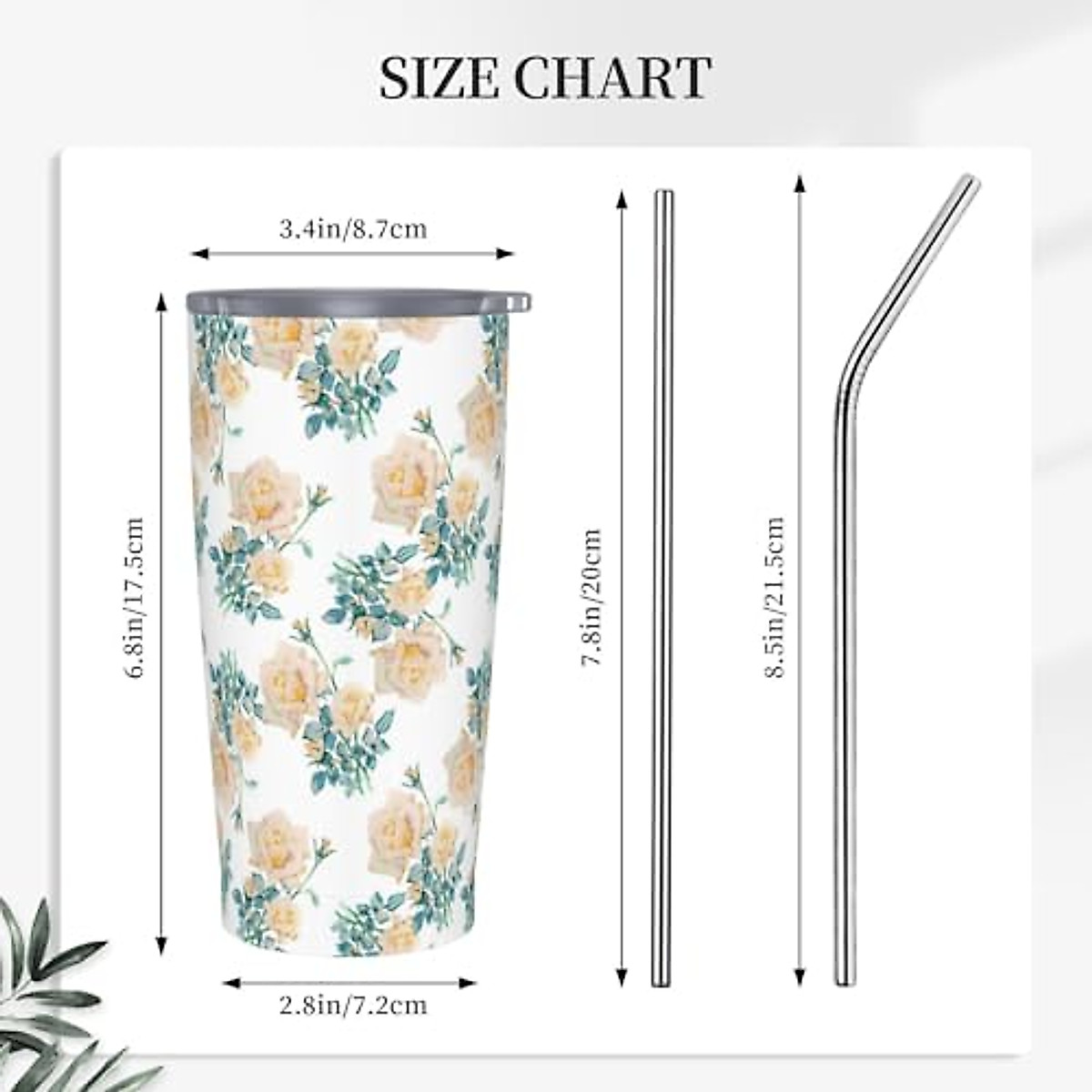 Yaxongx 20oz Tumbler Radiant Moonflower Double Wall Vacuum Insulated Coffee Mug with Lid and Metal Straw Brush Reusable Stainless Steel Water Bottle Travel Cup Gifts for Car Ice Drinks Hot Beverage