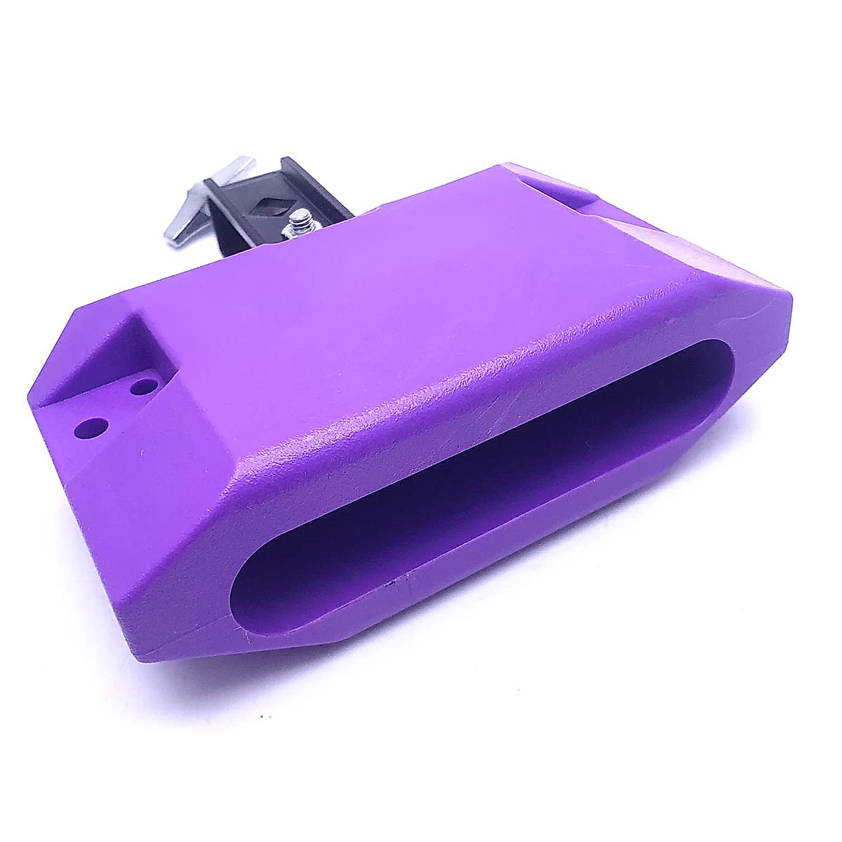 TUOREN Jam Drum Block Latin Percussion Musical Instrument Plastic with 3 Sided Mount Medium Pitch (Purple)