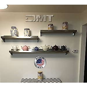 DMT Stainless Wall Shelf. 60" X 14" Deep. Made in USA. 16 Gauge 304/L Stainless Steel.