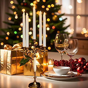 Set of 14 Beeswax Taper Candles, 9 Inch Premium Quality Smokeless Candles, Beeswax Candle for Home Gift Ideas Uncented Long Candles for Household, Wedding, Party, and Home Décor