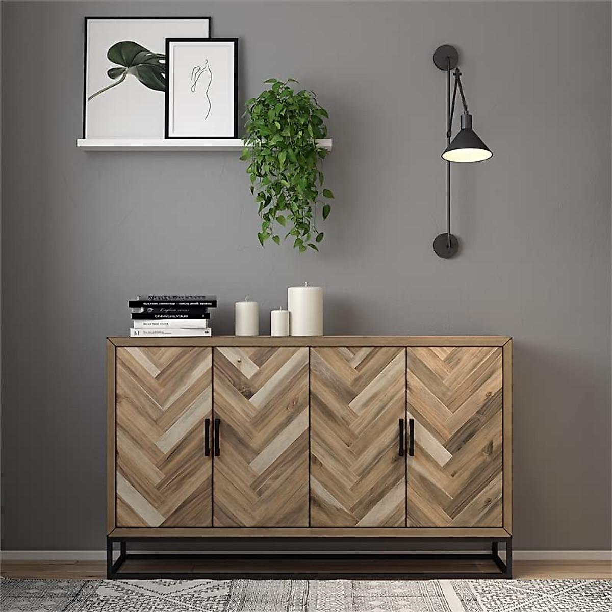 Scott Living Hayden Sideboard Accents, Brown