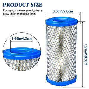 K1211-82320 Air Filter for Kubota BX23 BX24 BX25 BX22 / NAPA 6449 / Kawasaki 11013-1290 11013-7048 11013-7029 / Donaldson P822686 / Fleetguard AF25550 / 25 083 02-S/WIX 546449 / Baldwin PA4632