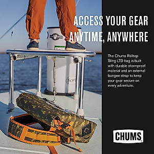 Chums Storm Sling LTD Crossbody Backpack – Adjustable Hiking & Fishing Gear Sling Bag For Men and Women (Fish Camo Green)