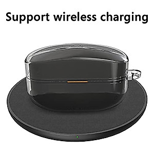 Geekria TPU Case Cover Compatible with Sony WF-1000XM4 Wireless Earphone Protective Charger Carrying Case, Wireless Earphones Skin Cover with Keychain Hook, Charging Port Accessible (Clear)