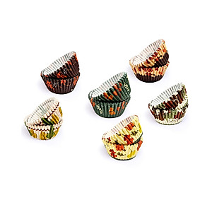 qiqee Thanksgiving Day Standard Cupcake Liners Cupcake Cups 300-Count Food Grade Gradient Design Cupcake Papers Baking Cups Cupcake Wrappers for Thanksgiving Day(Standard Size)