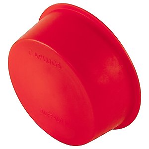 Caplugs 99394327 Plastic Tapered Cap and Plug. T-43A, PE-LD, Cap OD 2.395" Plug ID 2.75", Red (Pack of 20)