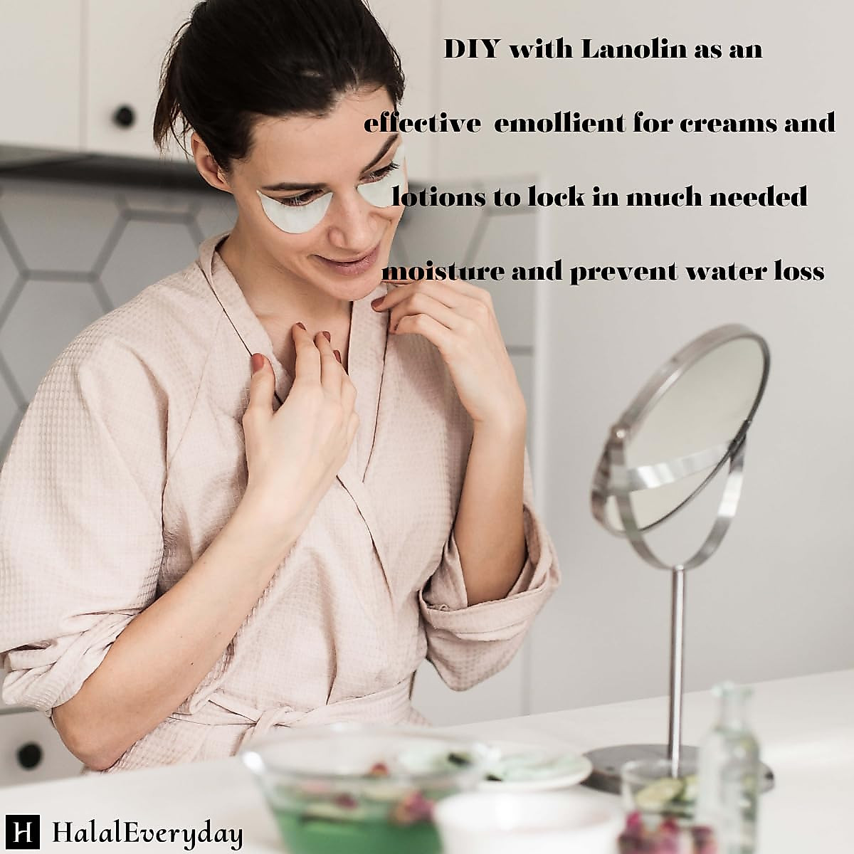 Lanolin (Anhydrous) - Ultra Refined Butter - Use for Lotion, Cream, Lip Balm, Oil, Stick, or Body Butter 4oz - Natural Nipple cream - lip balm By HalalEveryday®