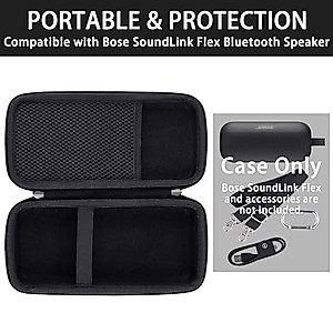 Khanka Hard Travel Case Replacement for Bose SoundLink Flex Bluetooth Portable Speaker (Black)