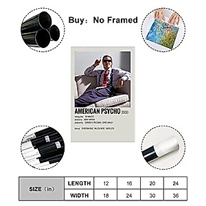 American Psycho Poster Canvas Poster Unframe: 12x18inch(30x45cm)