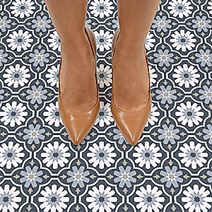 FloorPops FP2944 Sevilla Peel & Stick Floor Tiles, Multicolor