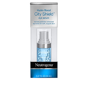 Neutrogena Hydro Boost City Shield Hydrating Eye Serum with Hyaluronic Acid, Antioxidants, and Multivitamin Capsules for Pollution Stressed Skin, Oil-Free and Non-Comedogenic,.47 fl. oz
