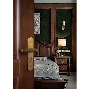 Dimoon 78.7"×17.3”Floral Peel and Stick Wallpaper Dark Green Golden Contact Paper Leaf Waterproof Butterfly Wall Paper Thicken Removable Vintage Self Adhesive Cabinets Shelf Liner Decal Vinyl Roll